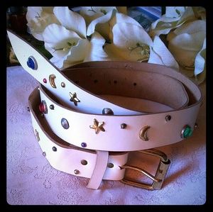 Accessories | Vintage Studded Faux Leather Belt | Poshmark